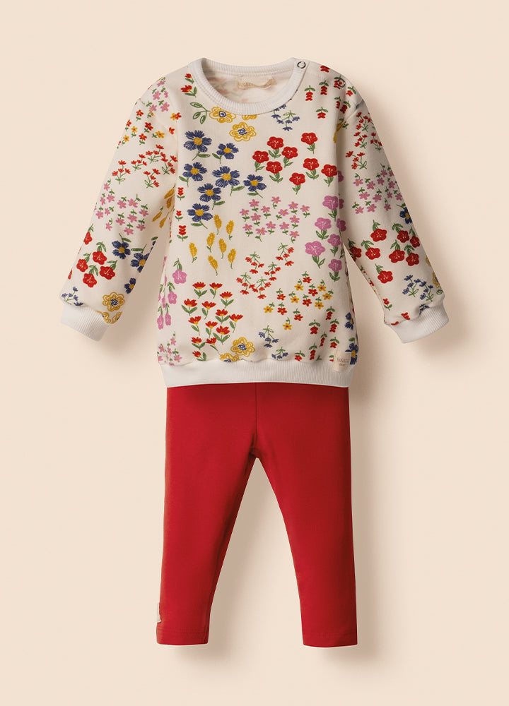 BUGBEE NIÑA CONJ. DE PANTALON MULTICOLOR/ROJO – Poppy's